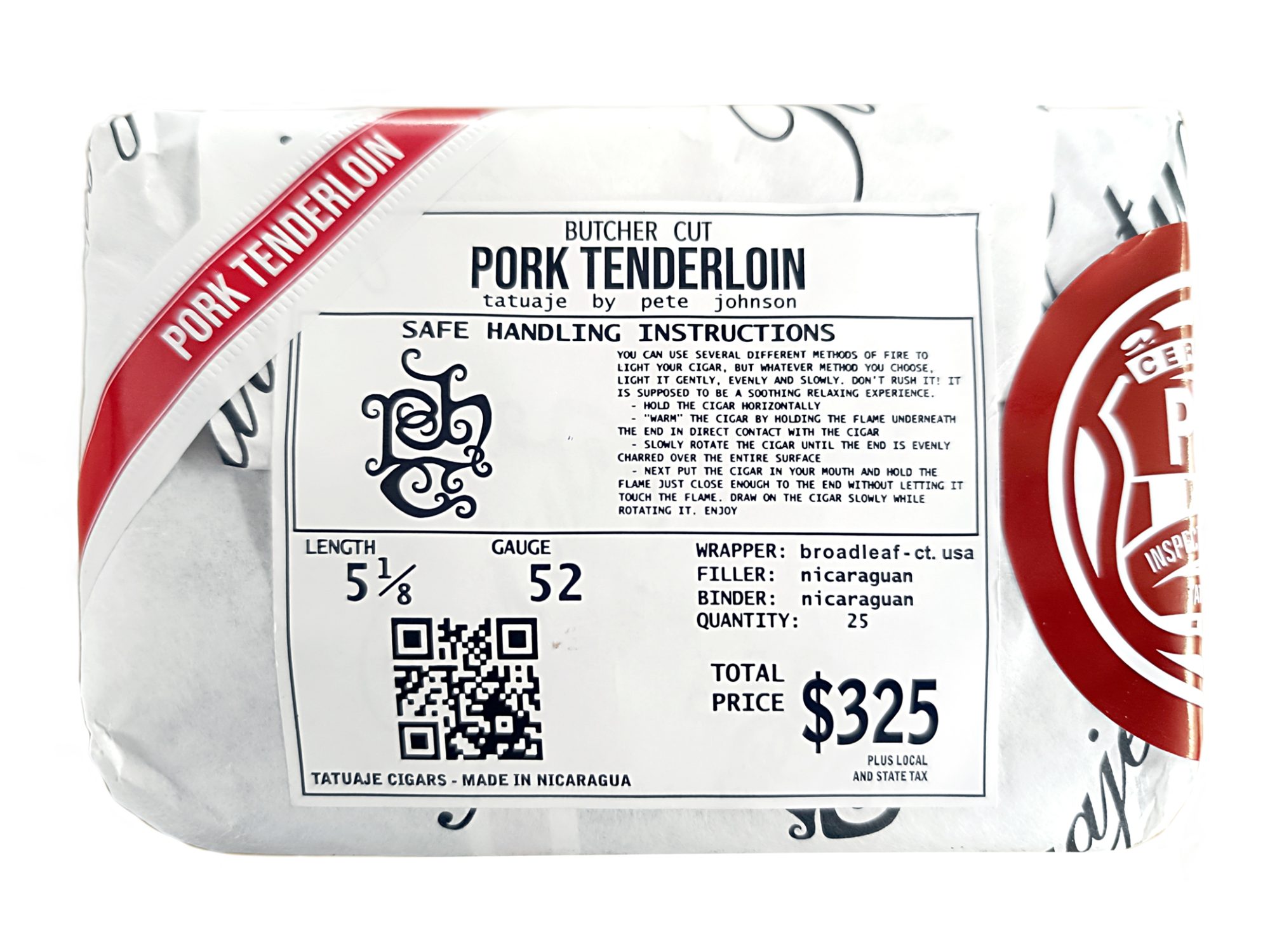 TATUAJE PORK TENDERLOIN RETURNS FOR A LIMITED RUN - Cigar prop